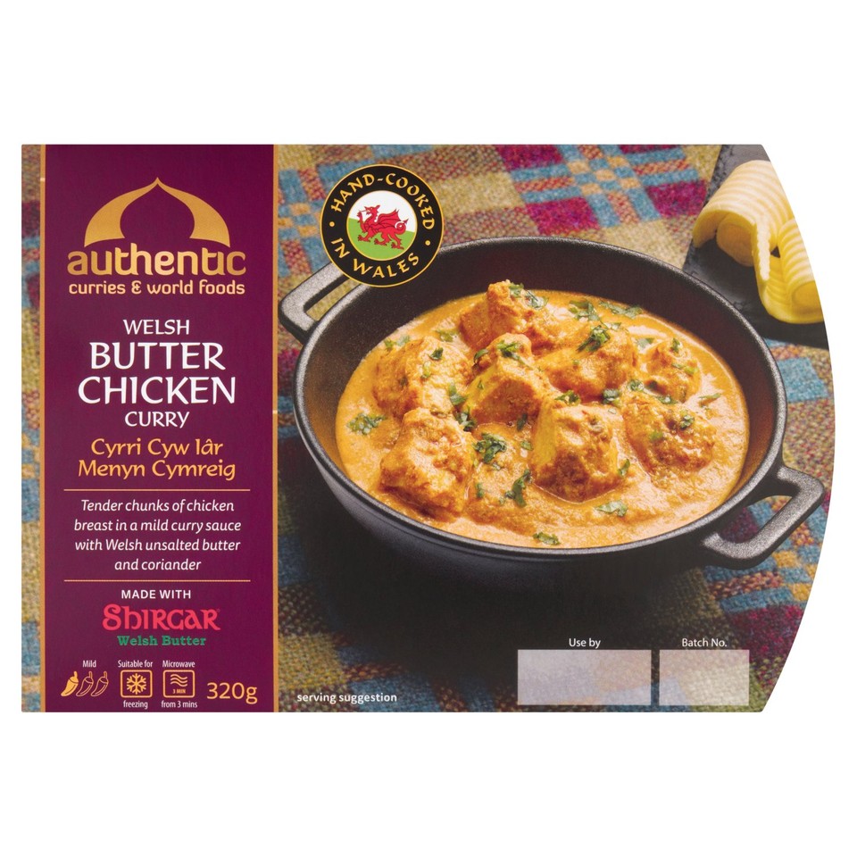 Authentic Curries & World Foods Welsh Butter Chicken Curry 320g ...