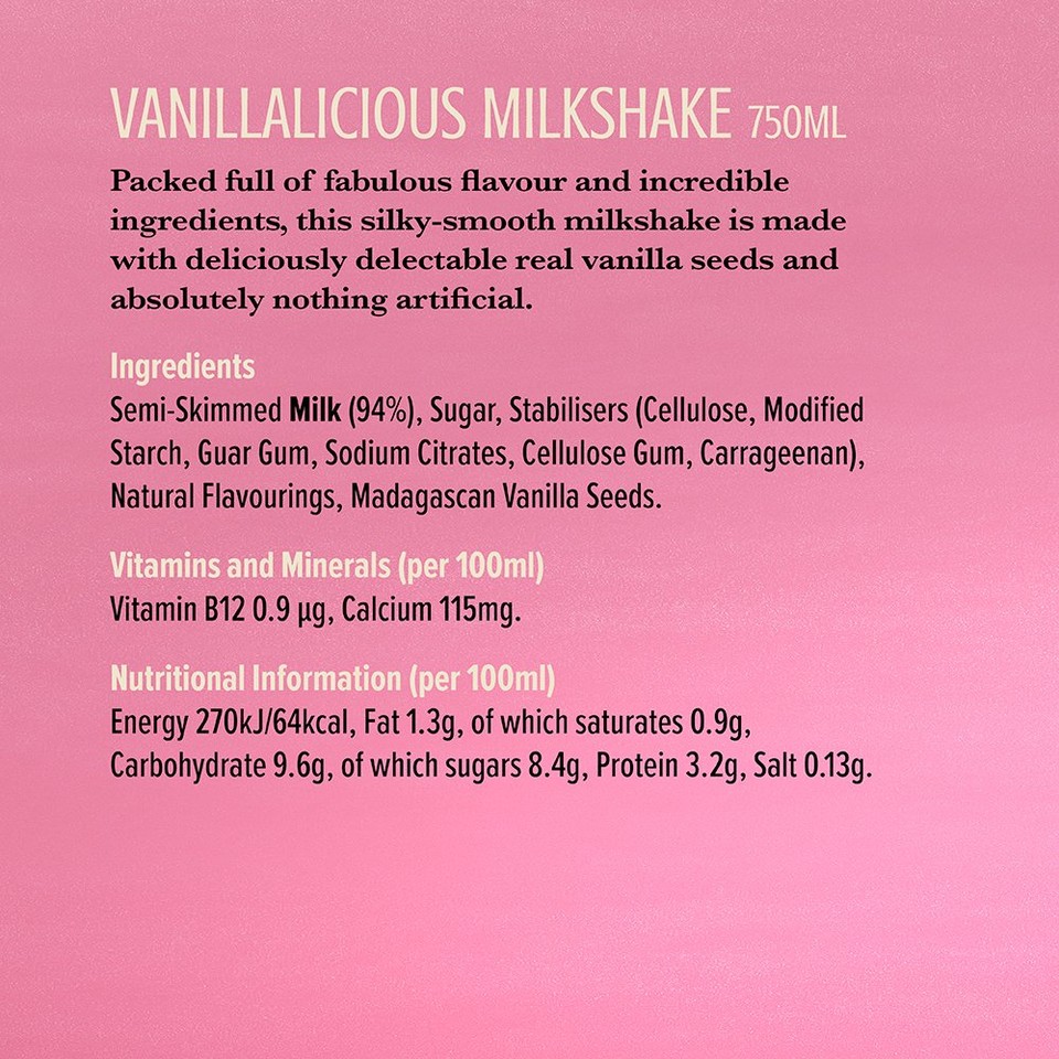Shaken Udder Vanillalicious Milkshake 750ml - Morrisons Online ...