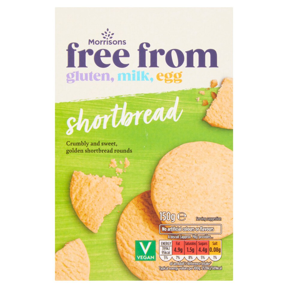 Morrisons Free From Vegan Scottish Shortbread - Morrisons Online ...