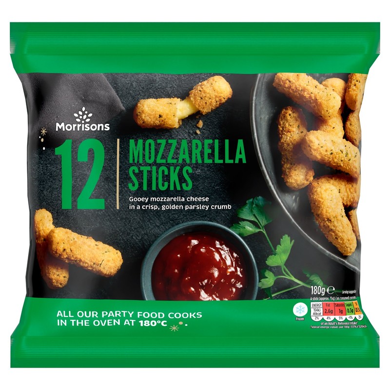 Morrisons 12 Mozzarella Sticks - Morrisons Online Groceries & Offers