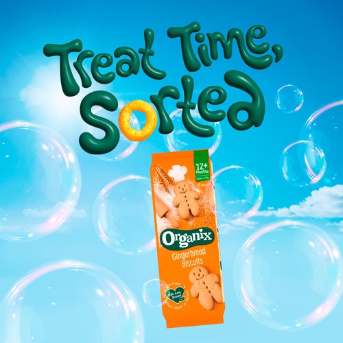 Organix Gingerbread Men Biscuits Toddler Snacks 135g 12 months+ ...