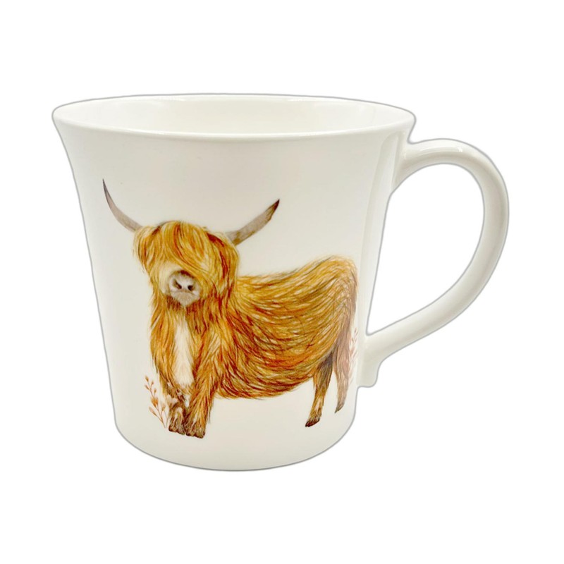Nutmeg Home Highland Cow Bone China Mug - Morrisons Online Groceries ...