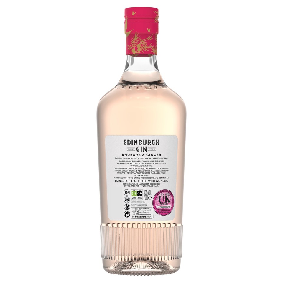 Edinburgh Gin Rhubarb & Ginger Gin - Morrisons Online Groceries & Offers