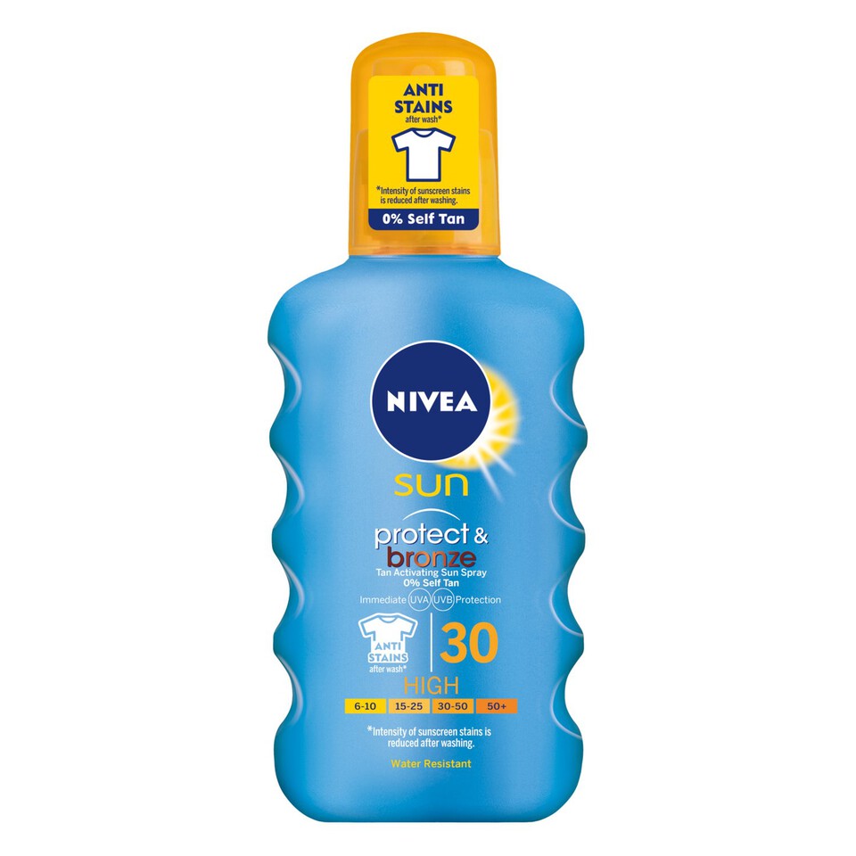 NIVEA SUN Protect & Bronze Sun Cream Spray SPF30 - Morrisons Online ...
