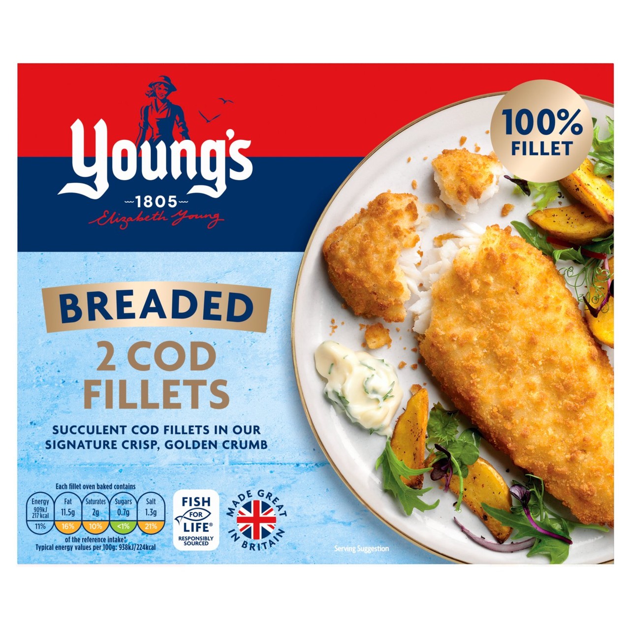 Young's Chip Shop Breaded Cod Fillets - Morrisons Online Groceries & Offers