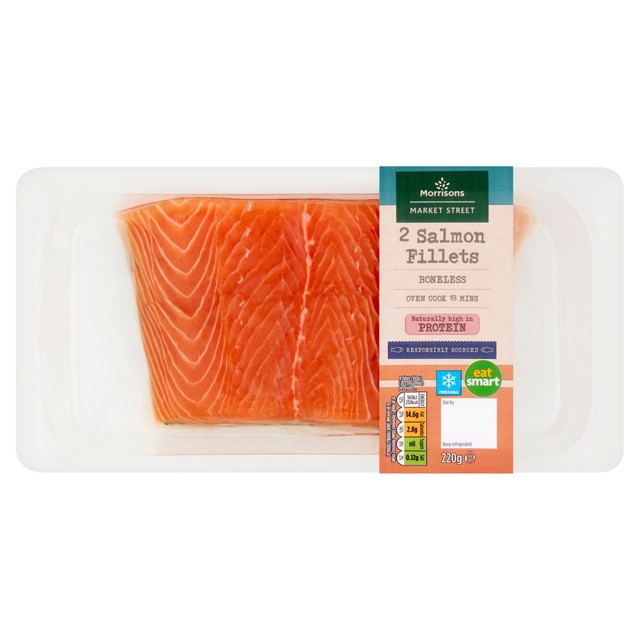 Morrisons 2 Salmon Fillets 220g - Morrisons Online Groceries & Offers
