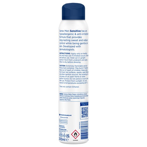 Sanex Men Sensitive Antiperspirant Deodorant Spray - Morrisons Online ...