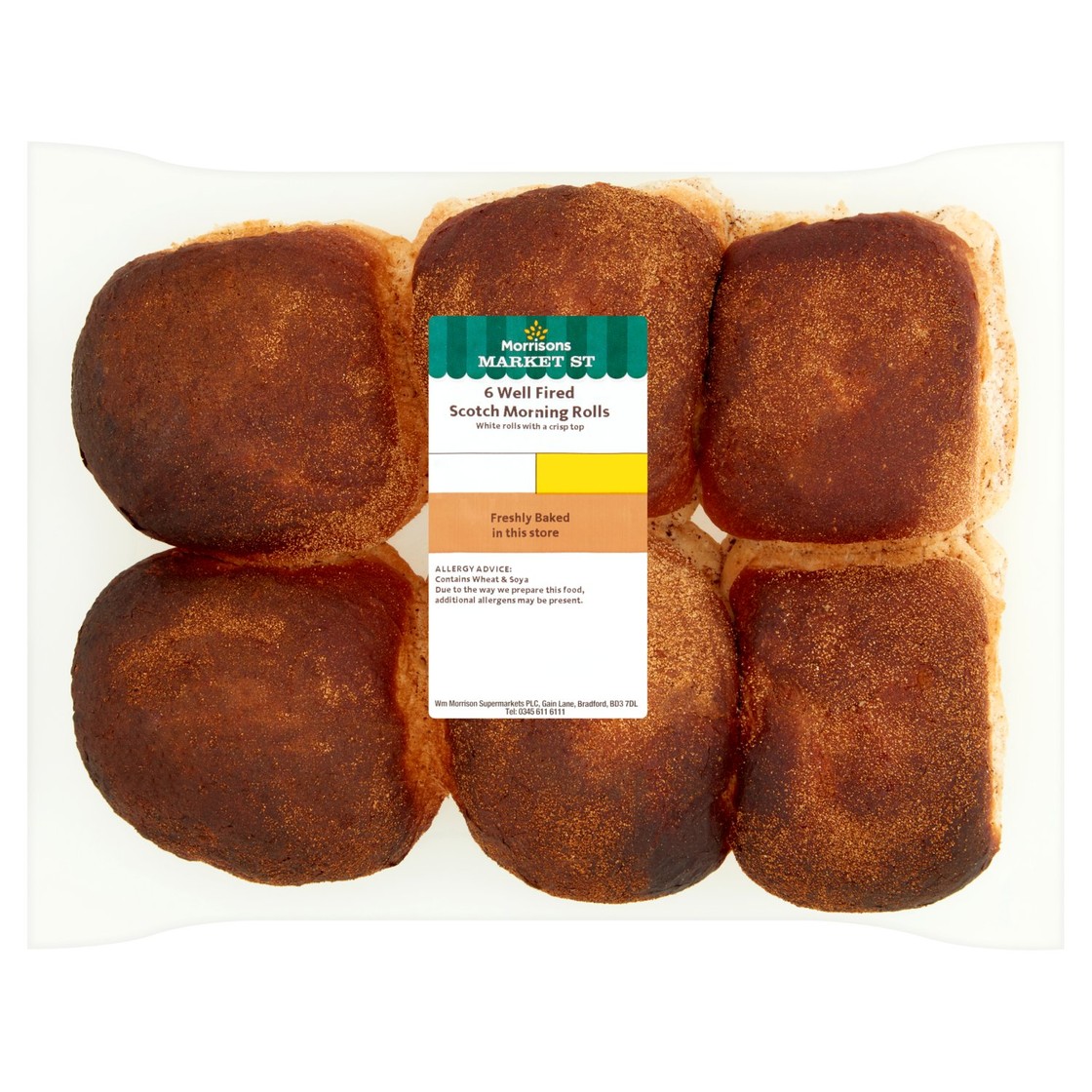 Market Street Well Fired Scotch Morning Rolls - Morrisons Online ...