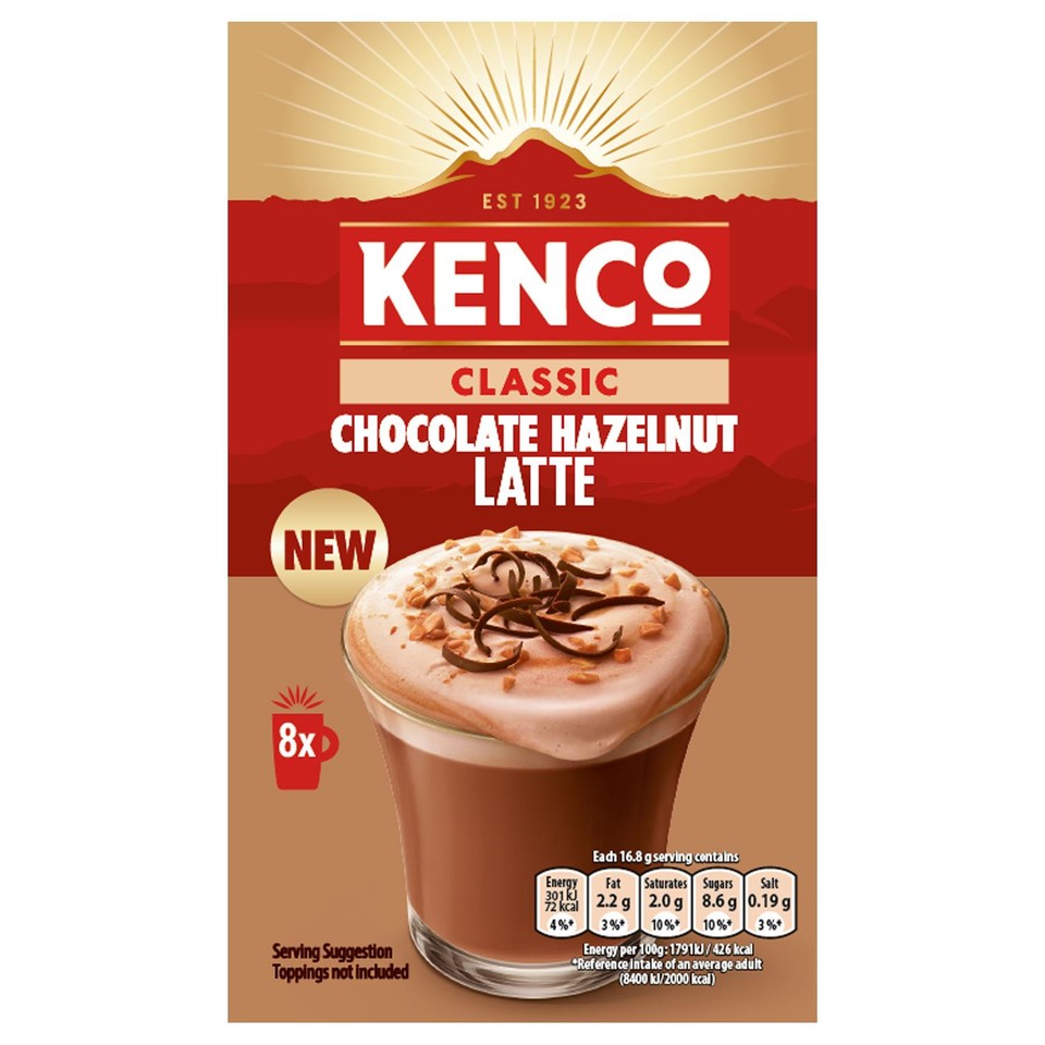 Kenco Chocolate Hazelnut Latte Instant - Morrisons Online Groceries ...