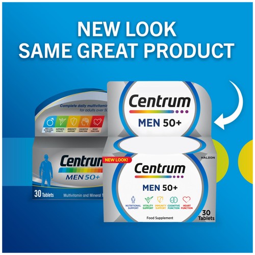 Centrum Men 50+ Multivitamins & Vitamin Tablets, 30s - Morrisons Online ...