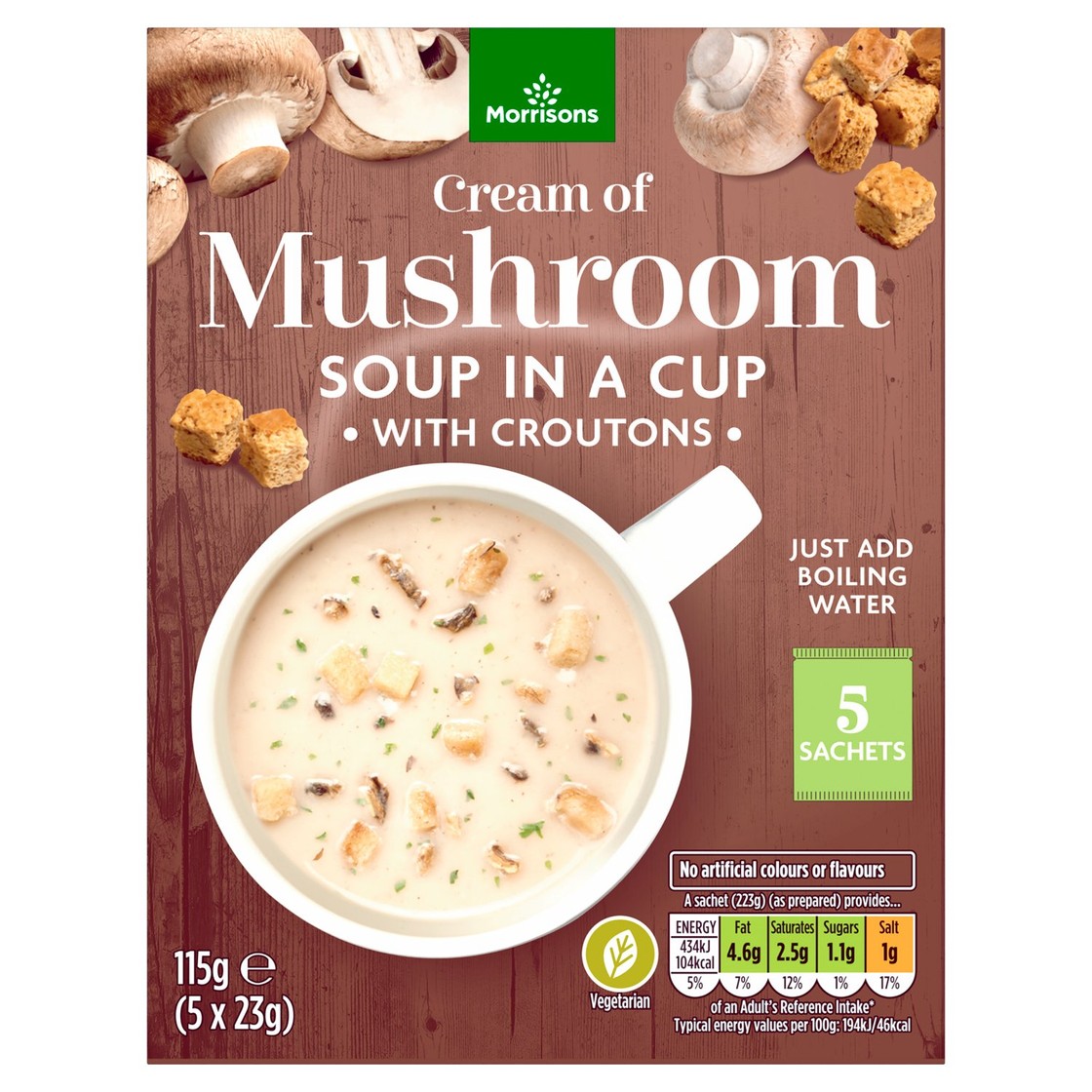 Morrisons Mushroom Cup Soup - Morrisons Online Groceries & Offers