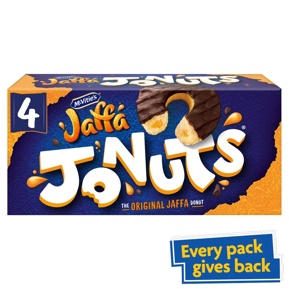McVitie's Jaffa Cakes Original Jaffa Jonuts Biscuits 4 Pack Multipack ...
