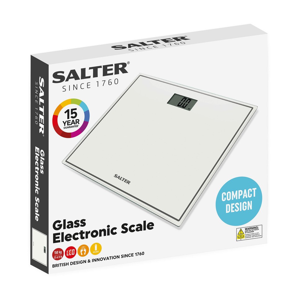 Salter Compact Glass Electronic Scale - Morrisons Online Groceries & Offers