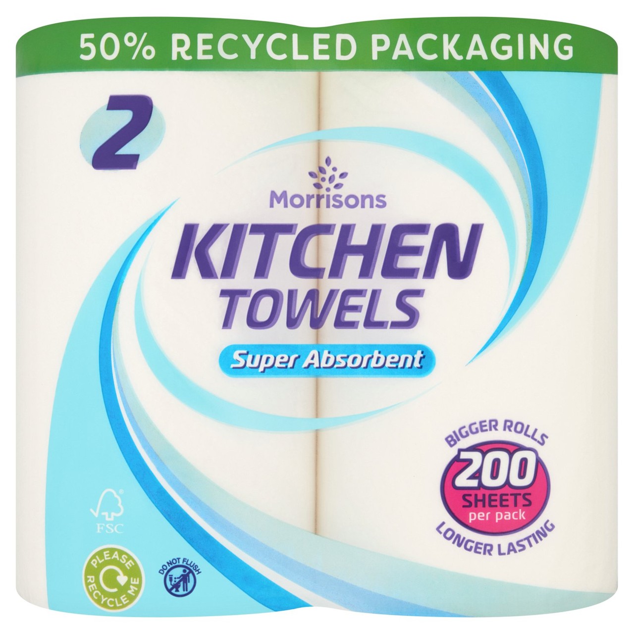 Morrisons 2 Double Kitchen Rolls - Morrisons Online Groceries & Offers