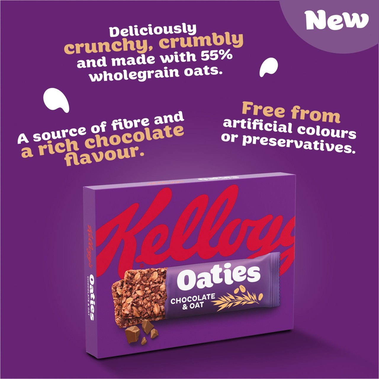 Kellogg's Oaties Chocolate & Oat Snack Bars 4x40g - Morrisons Online ...