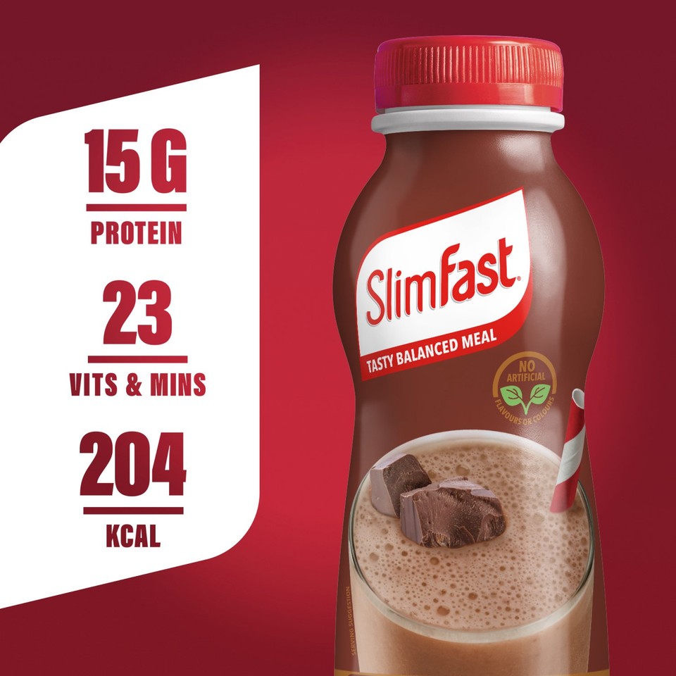 Slim-Fast Milkshake Bottle Chocolate 325ml - Morrisons Online Groceries ...