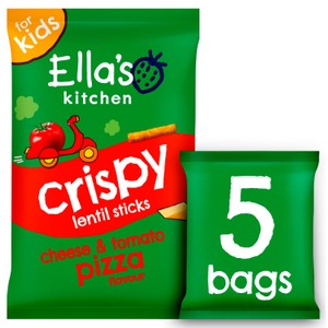 Ella's Kitchen Crispy Pizza Lentil Crisps Kids Snack Multipack 3+ Years ...