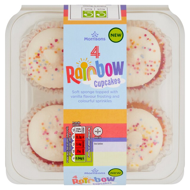 Morrisons Rainbow Cupcakes - Morrisons Online Groceries & Offers