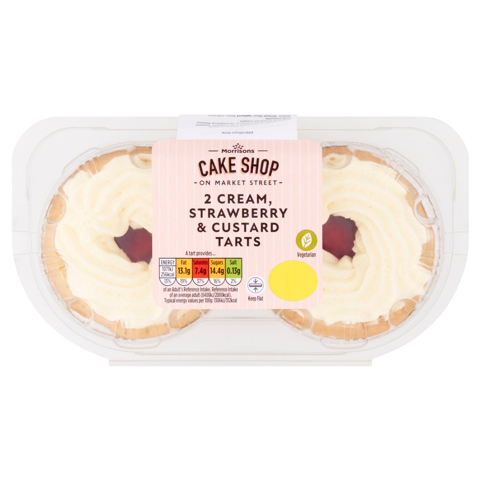 Market Street Cream, Strawberry & Custard Tarts - Morrisons Online ...