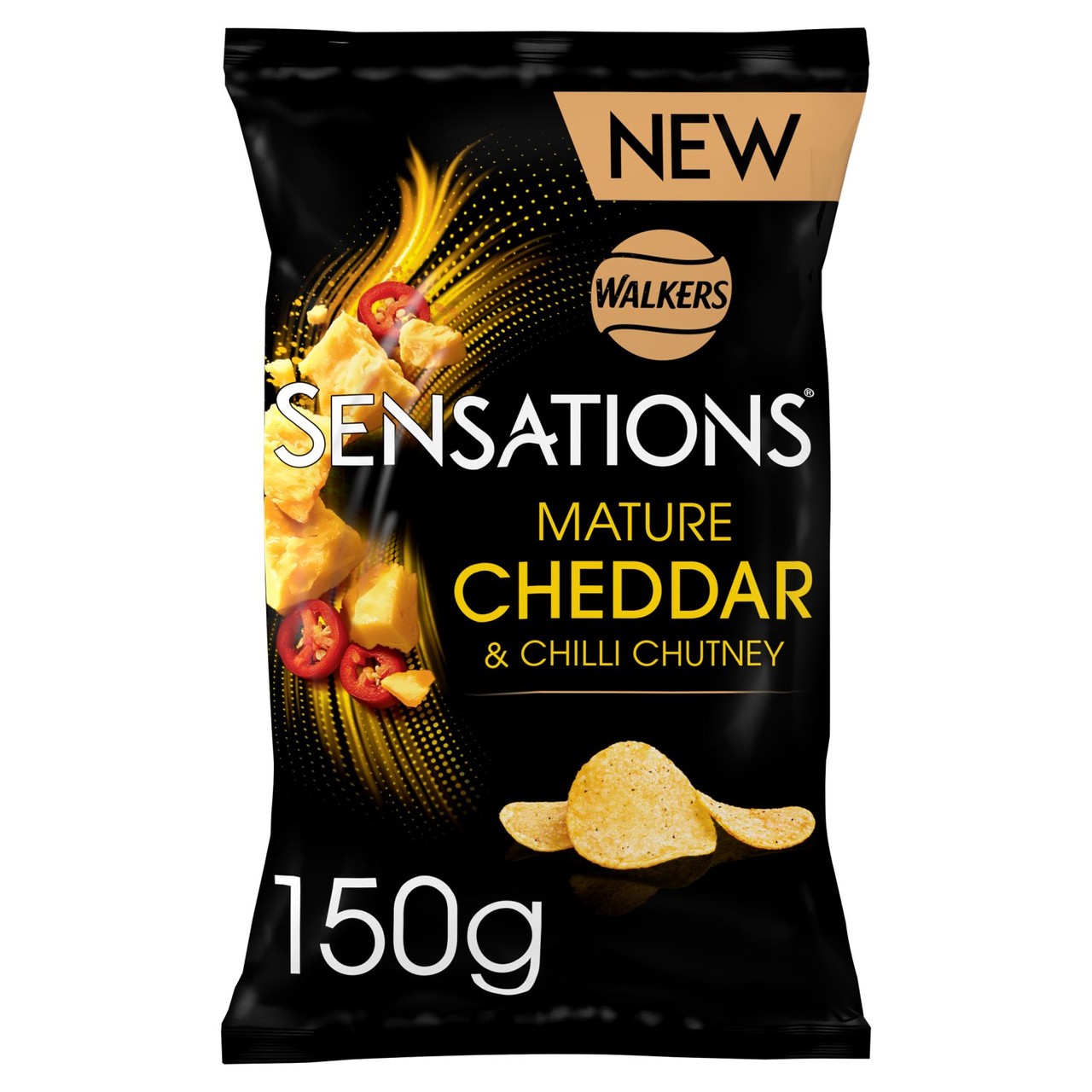 Walkers Sensations Mature Cheddar Cheese & Chilli Sharing Crisps ...