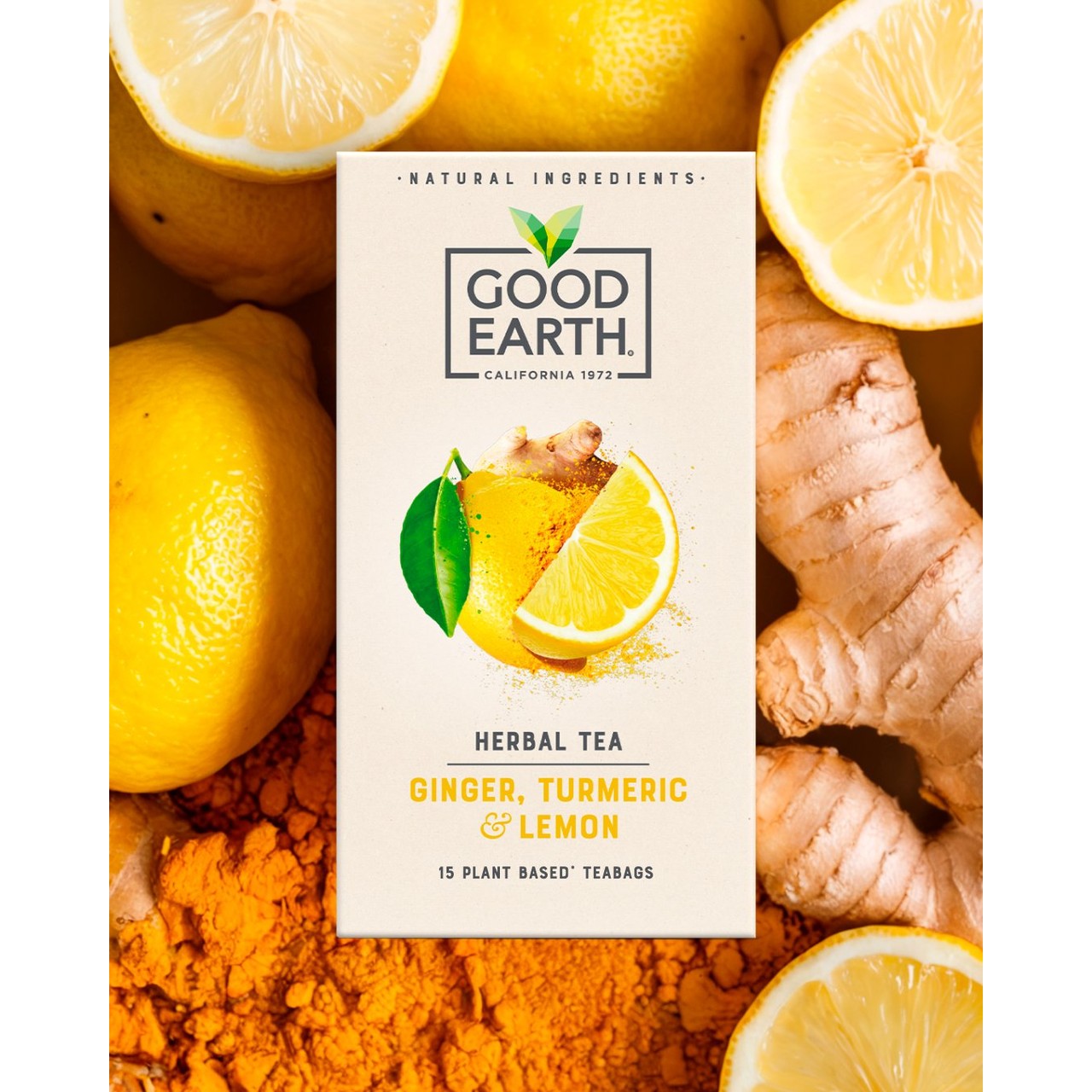 Good Earth Tea Lemon, Ginger & Turmeric 15's - Morrisons Online ...