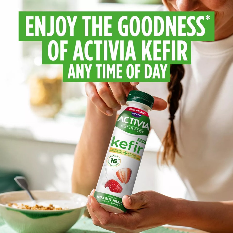 Activia Kefir Strawberry Gut Health Yoghurt Drink - Morrisons Online ...