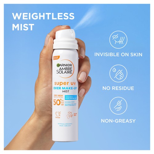 Ambre Solaire Super UV Over Makeup Mist SPF 50+ 75ml - Morrisons Online ...