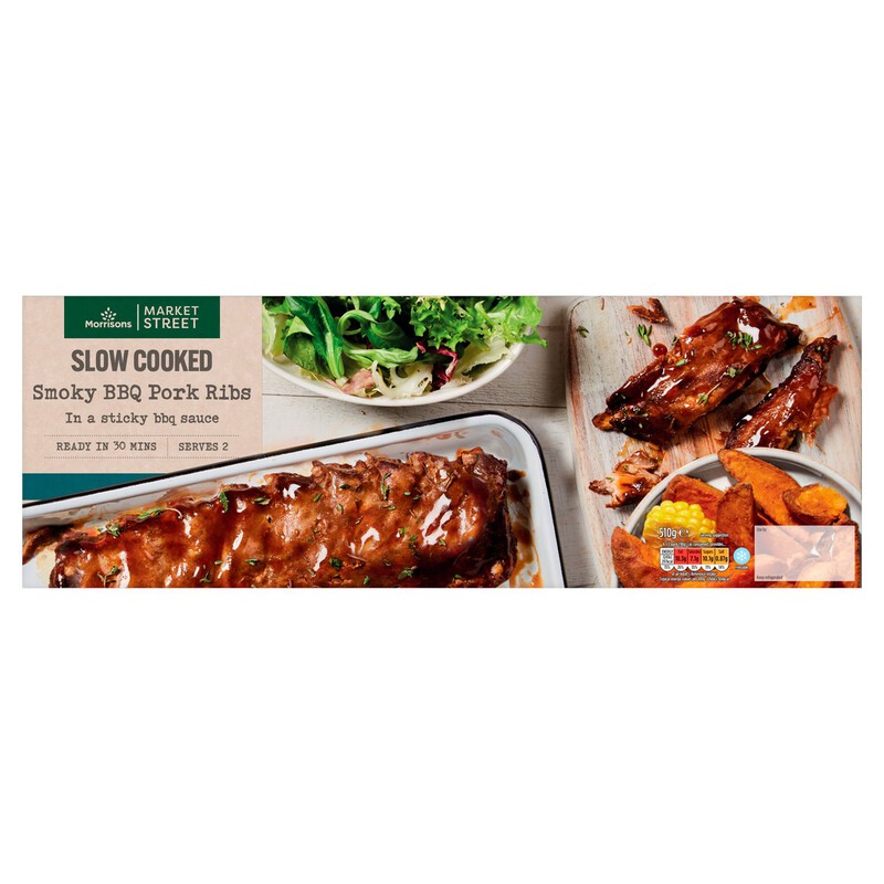 Morrisons Slow Cooked Smoky BBQ Pork Ribs - Morrisons Online Groceries ...