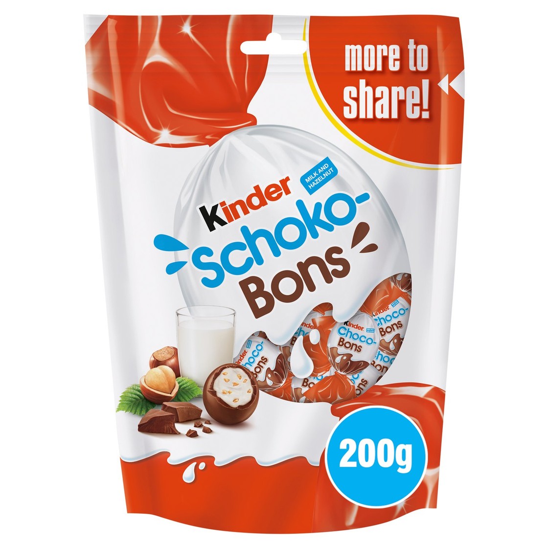 Kinder Milk Chocolate & Hazelnut Schoko Bons 200g - Morrisons Online ...