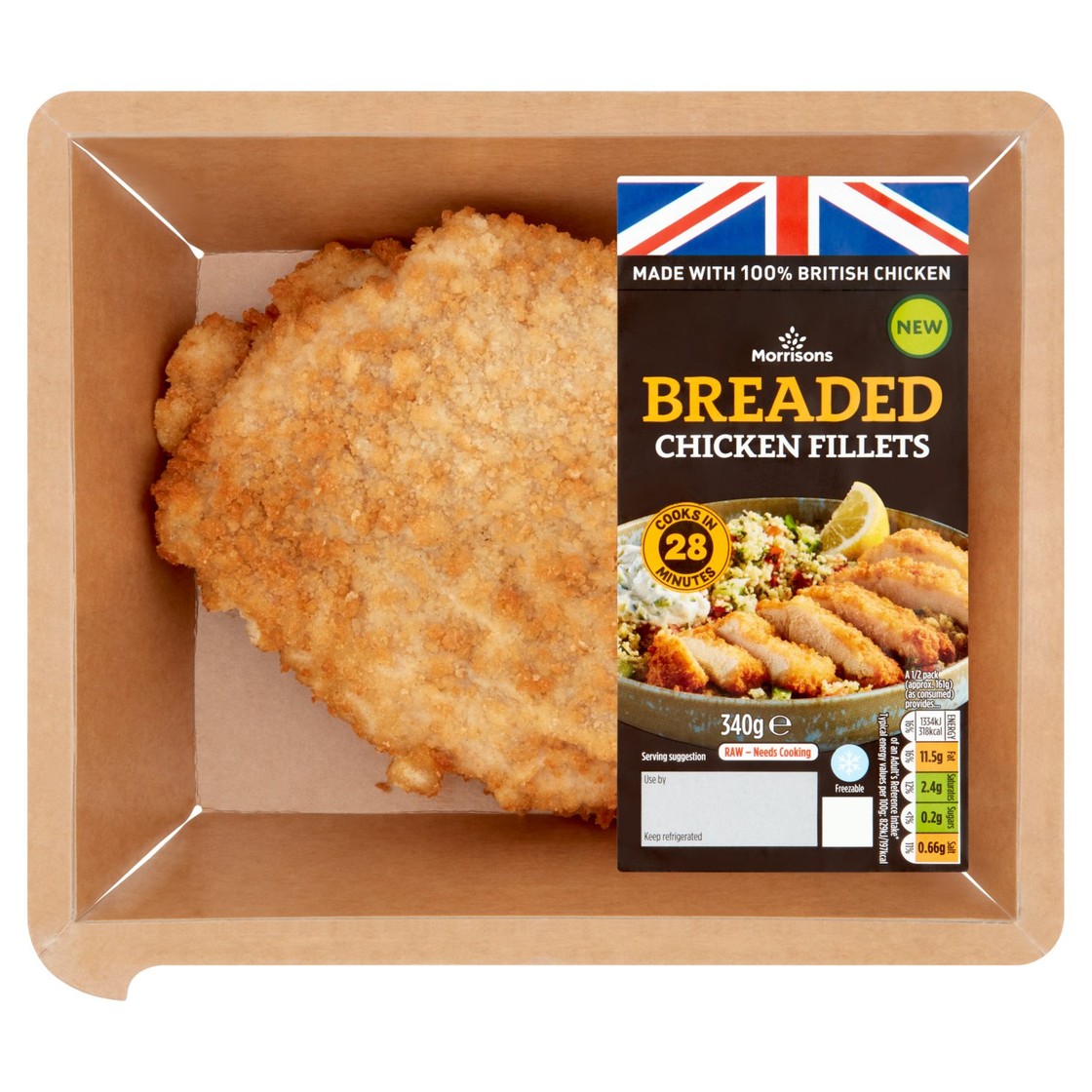 Morrisons 2 Breaded Chicken Fillets - Morrisons Online Groceries & Offers
