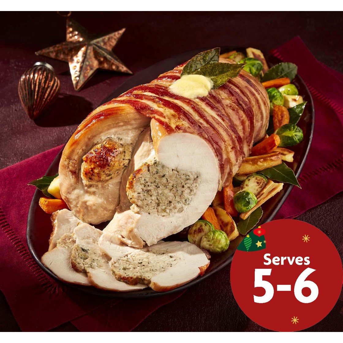 Morrisons Roast In The Bag Turkey Crown With Bacon 1.8-2.2Kg ...
