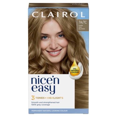 Clairol Nice n Easy Creme Permanent Hair Dye - 7c Dark Cool Blonde ...