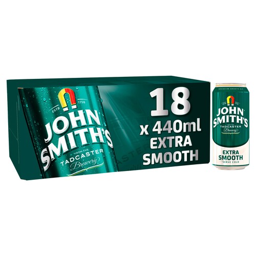 John Smith's 18 Extra Smooth Cans 18 x 440ml - Morrisons Online ...