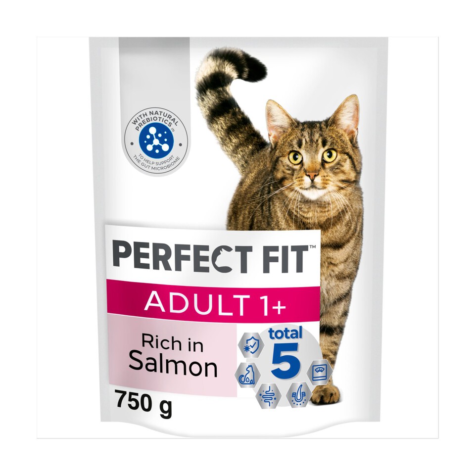 Perfect Fit Advanced Nutrition Adult Complete Dry Cat Food Salmon ...