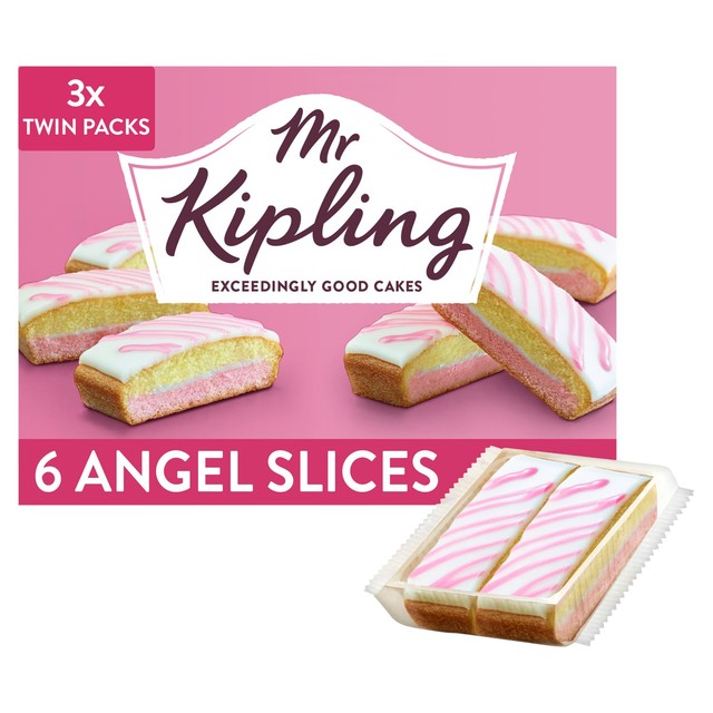 Mr Kipling Angel Slices Cakes Multipack Snack 3x2pk - Morrisons Online ...