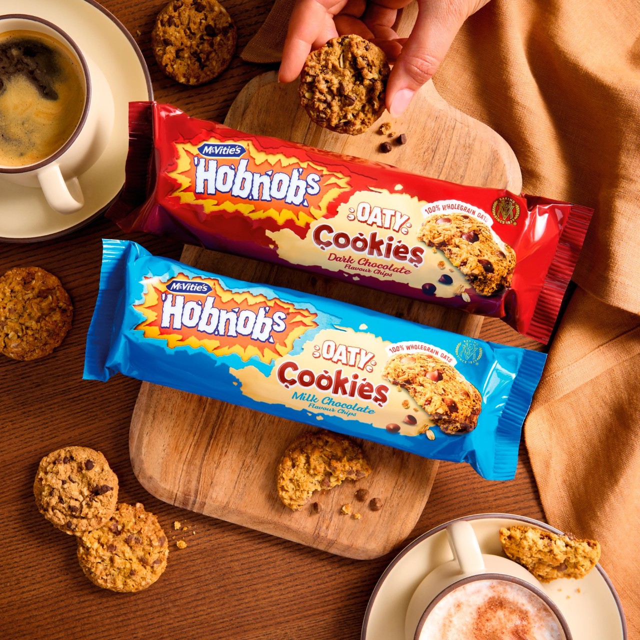 Mcvitie's Hobnobs Biscuits Oaty Cookies Milk Chocolate 155g - Morrisons Online Groceries & Offers