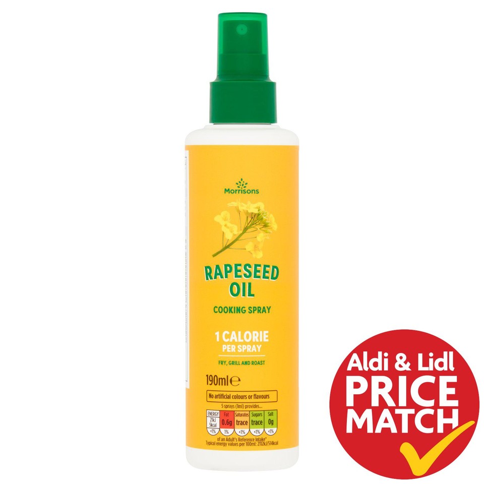 Morrisons Rapeseed Oil 1 Cal Cooking Spray - Morrisons Online Groceries ...