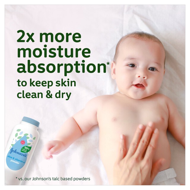 Johnsons Baby Aloe & Vitamin E Natural Powder - Morrisons Online ...
