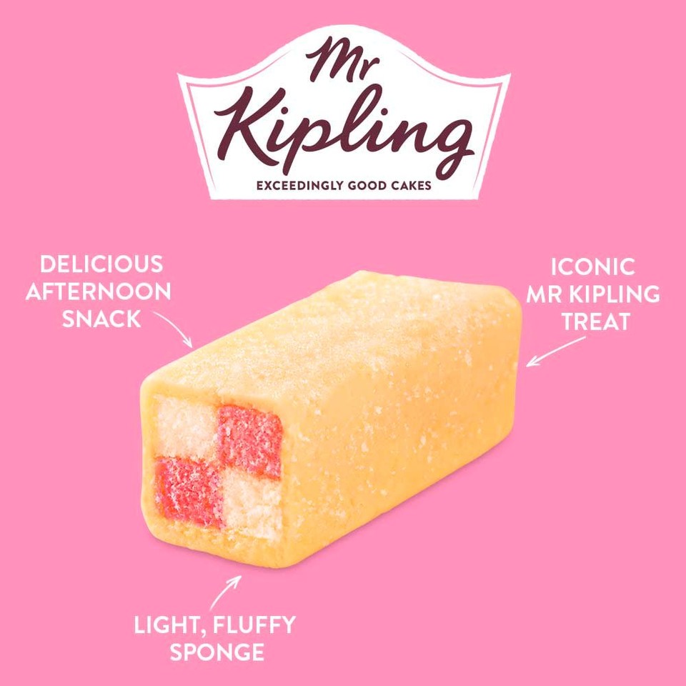 Mr Kipling Mini Battenberg Cakes Multipack Snack 5pk - Morrisons Online ...