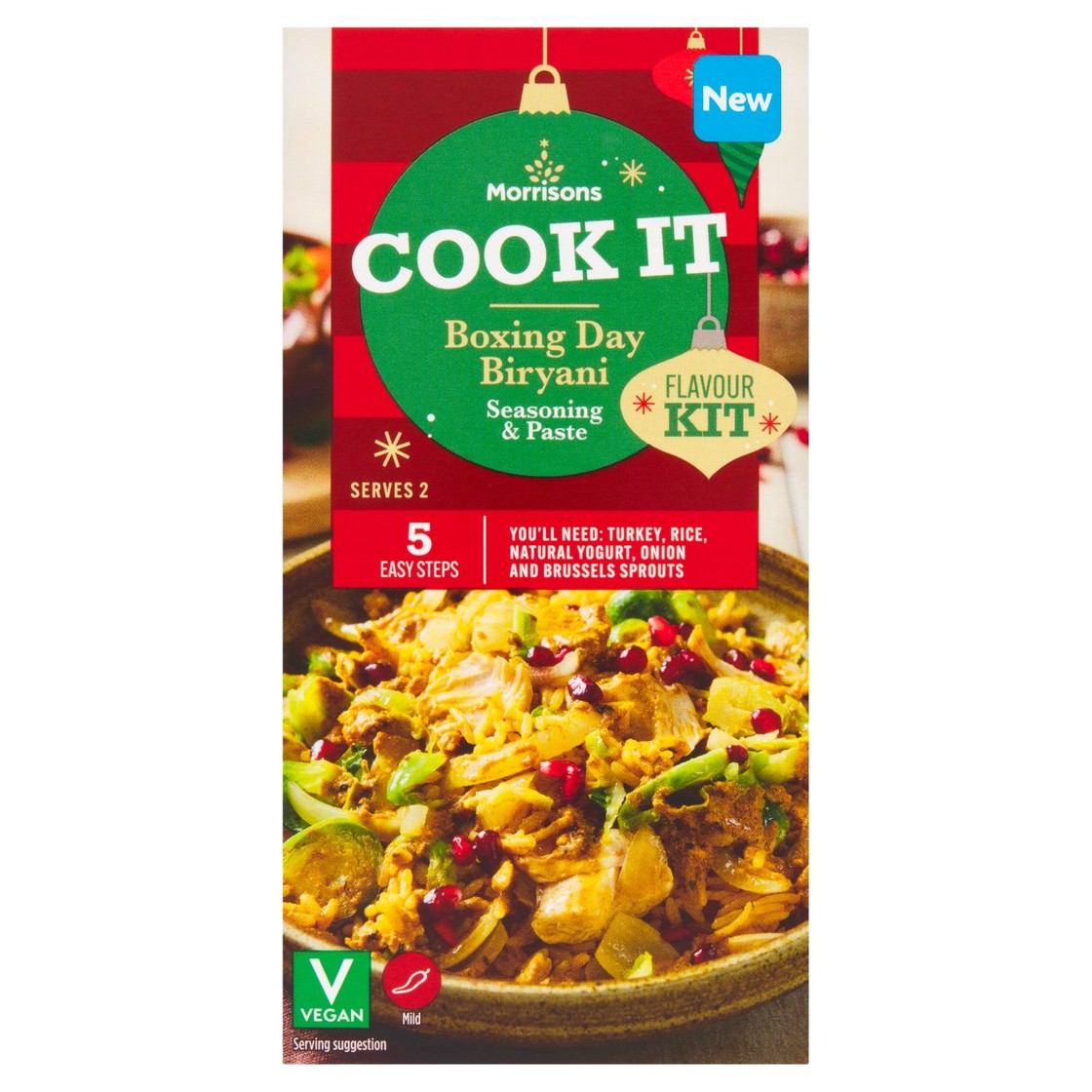 Morrisons Cook It Boxing Day Biryani Seasoning & Paste Flavour Kit 40g ...