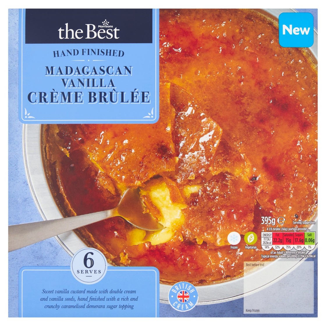 Morrisons The Best Hand Finished Madagascan Vanilla Creme Brulee 395g ...