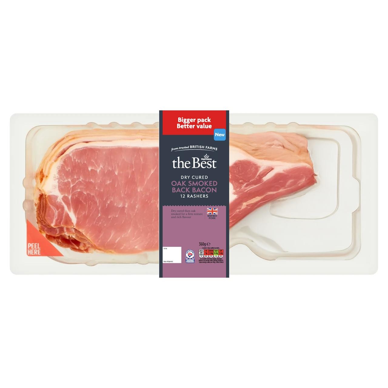 Morrisons The Best XL Smoked Back Bacon - Morrisons Online Groceries ...
