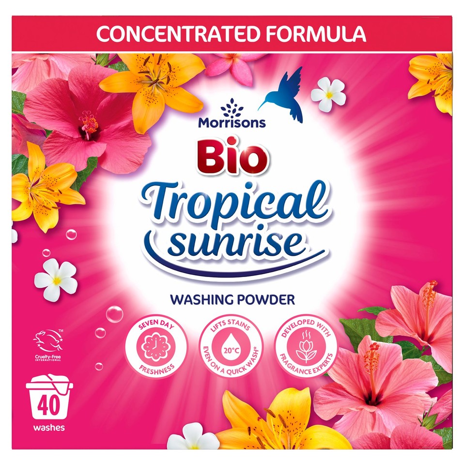 Morrisons Bio Tropical Laundry Powder 40 Washes - Morrisons Online ...