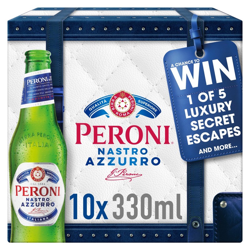 Peroni Nastro Azzurro Lager Beer Bottles - Morrisons Online Groceries ...