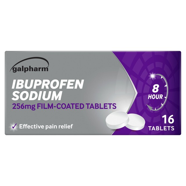 Galpharm Ibuprofen Sodium 256mg Film-Coated 16 Tablets - Morrisons ...