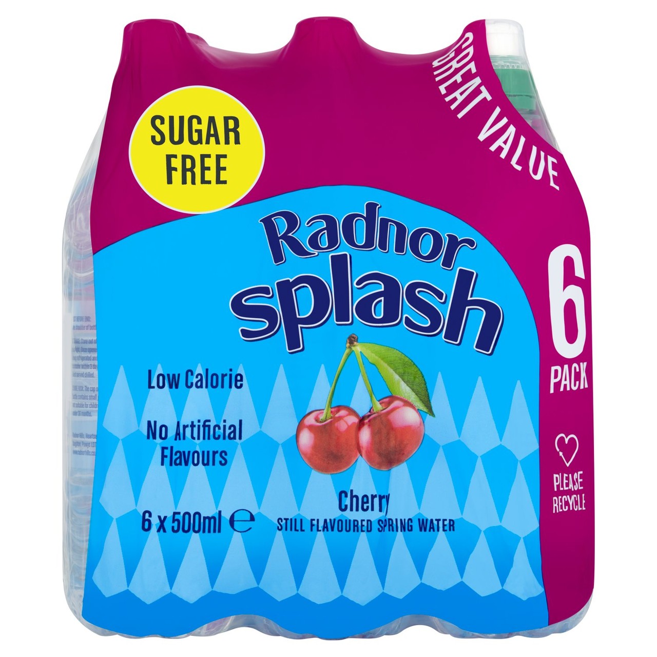 Radnor Splash Cherry Still Flavoured Spring Water 6 x 500ml - Morrisons ...