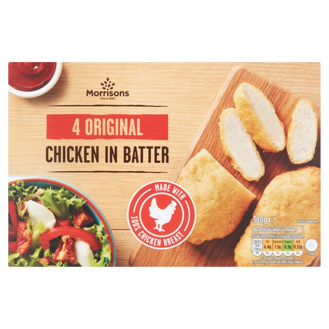 Morrisons 4 Battered Chicken Steaks - Morrisons Online Groceries & Offers