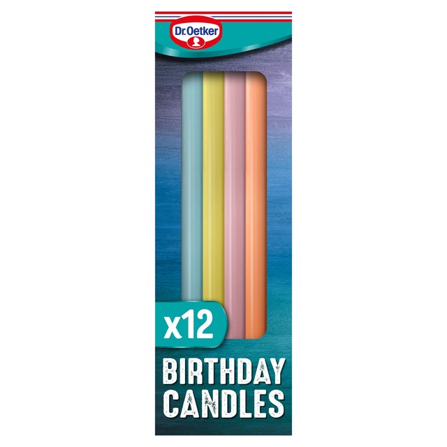 Dr. Oetker 12 Pastel Birthday Candles - Morrisons Online Groceries & Offers