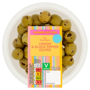 Morrisons Lemon And Pepper Olives 170g - Morrisons Online Groceries ...