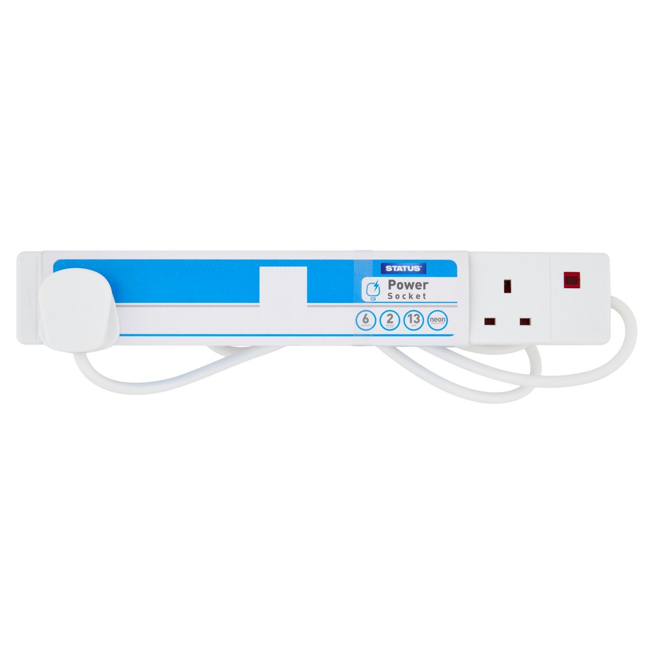 Status 6 Socket 2m Extension Lead 13A - Morrisons Online Groceries & Offers